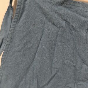 SHEIN | Pants & Jumpsuits | Linen Blend Blue Romper | Poshmark